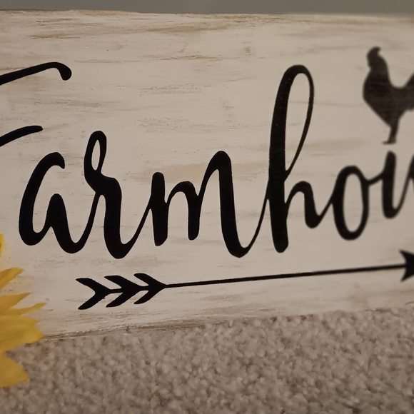Accents | Rustic Farmhouse Sitter Sign Blackbrown And White | Poshmark